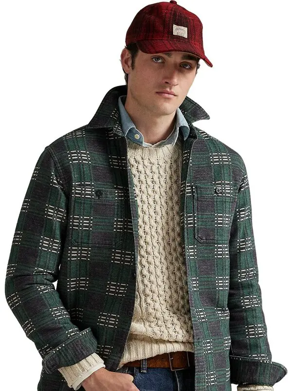 Ralph Lauren Classic Fit Plaid Flannel Workshirt - Forest Black
