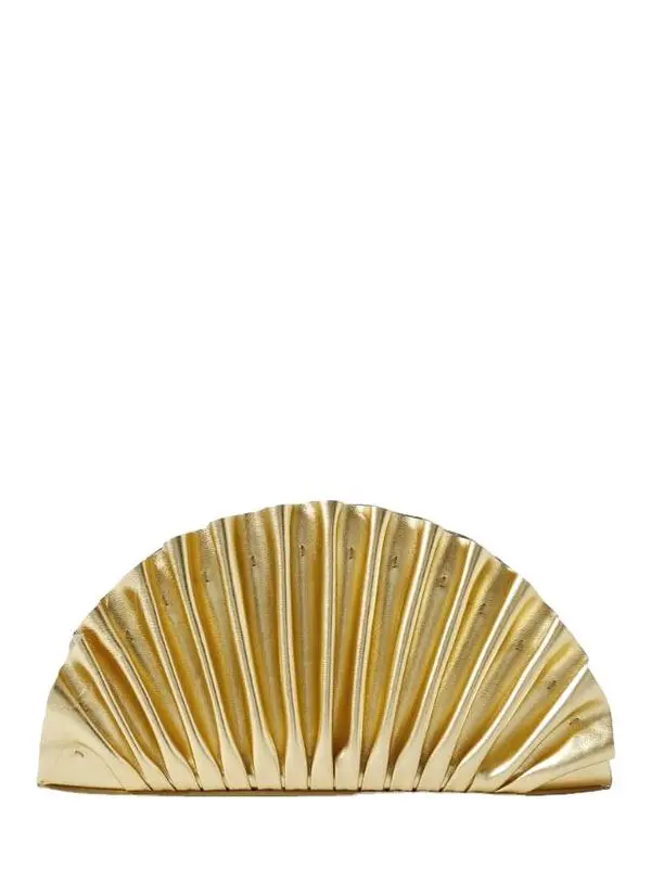 Cult Gaia Nala Ruched Clutch - Gold