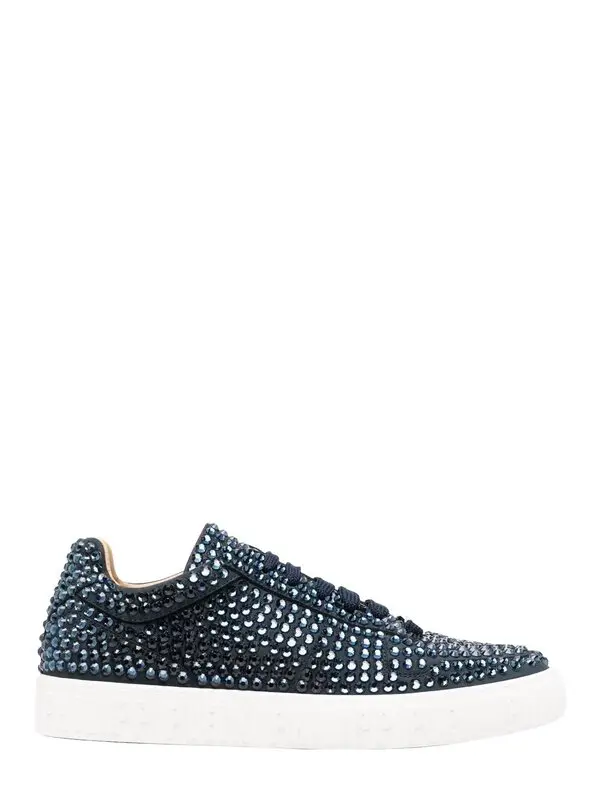 Philipp Plein Rhinestone Lace-up Sneakers - Blue