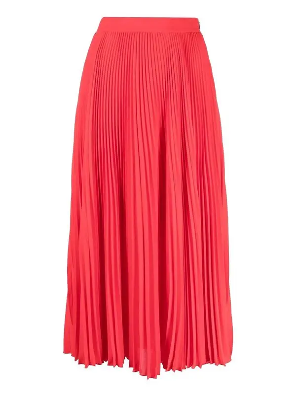 Philosophy Di Lorenzo Serafini Plissé Midi Skirt - Red