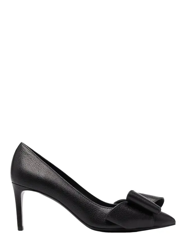 FERRAGAMO 70mm Zoey Bow-detail Pumps - Black