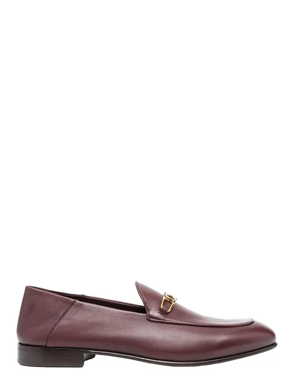 FERRAGAMO Melbourne Gancini-buckle Loafers - Red