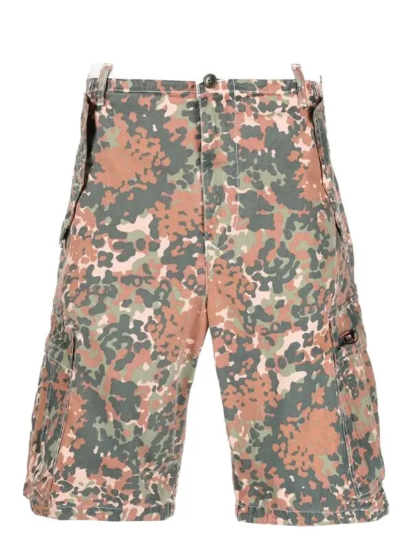 DIESEL® Camouflage-print Cargo Shorts - Pink