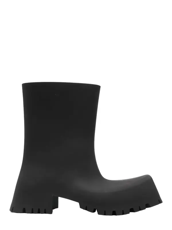 Balenciaga Trooper Rubber Low Boots - Black
