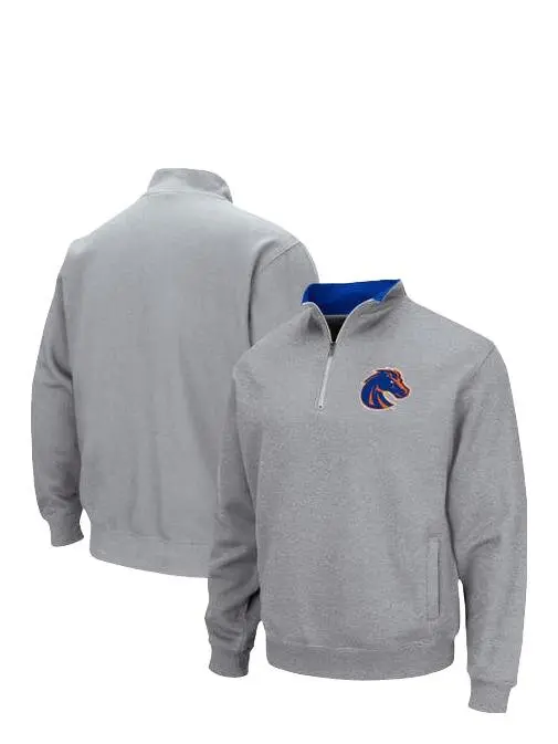 COLOSSEUM Team Logo Quarter-zip Jacket - Heather Gray