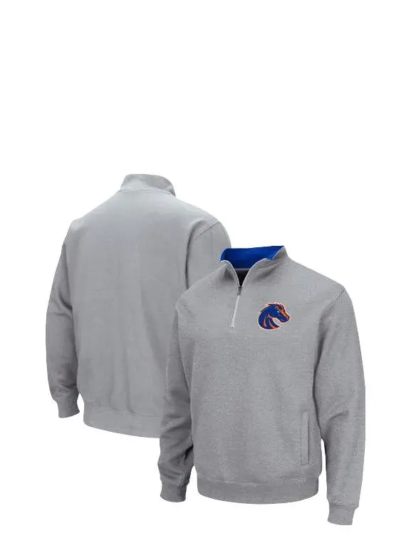 COLOSSEUM Team Logo Quarter-zip Jacket - Heather Gray