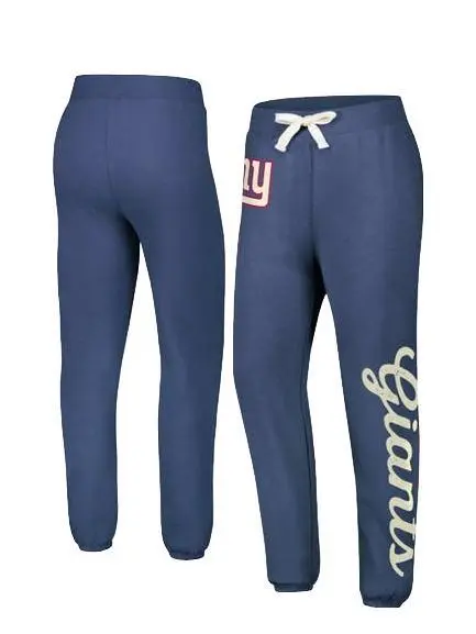 G-III 4HER BY CARL BANKS New York Giants Fleece Joggers With Distressed Graphics By - Royal