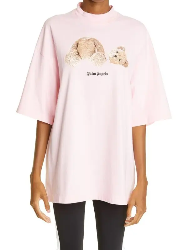 Palm Angels Headless Bear Graphic T-shirt - Almond Blossom Brown