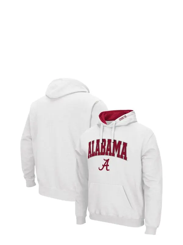 COLOSSEUM Alabama Crimson Tide Arch & Logo Pullover Hoodie - White