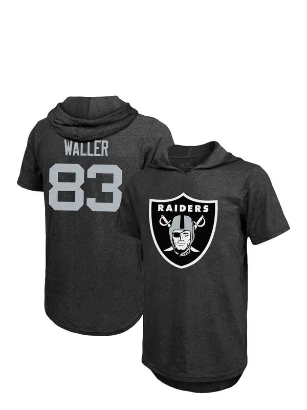 MAJESTIC THREADS Darren Waller Las Vegas Raiders Player Name & Number Hoodie T-shirt - Black