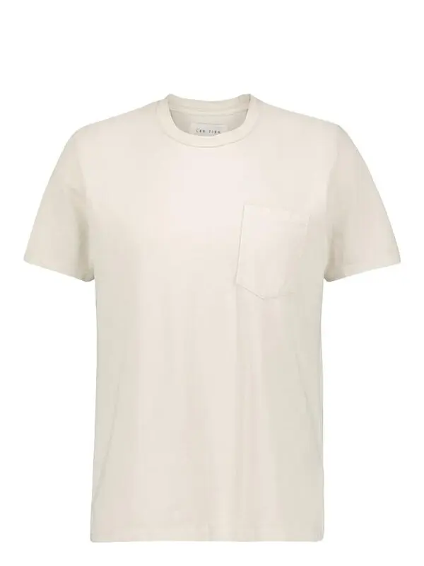 LES TIEN Classic Cotton Pocket T-shirt - Neutrals
