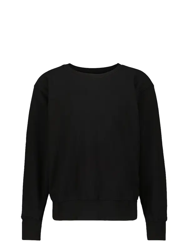 LES TIEN Cotton Fleece Sweatshirt - Black