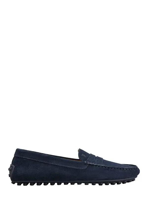 TOD'S Gommini Suede Penny Loafers - Blue