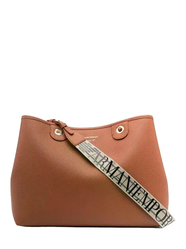 Emporio Armani Logo-strap Tote Bag - Brown