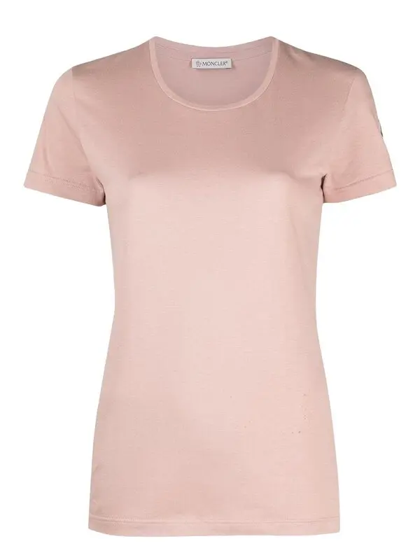 Moncler Logo Patch T-shirt - Pink