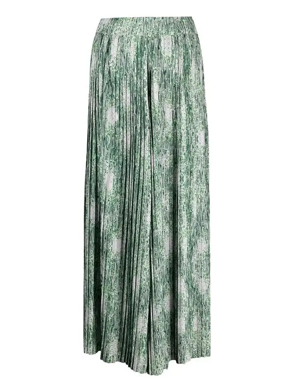 Henrik Vibskov Jelly Plisse Palazzo Trousers - Green