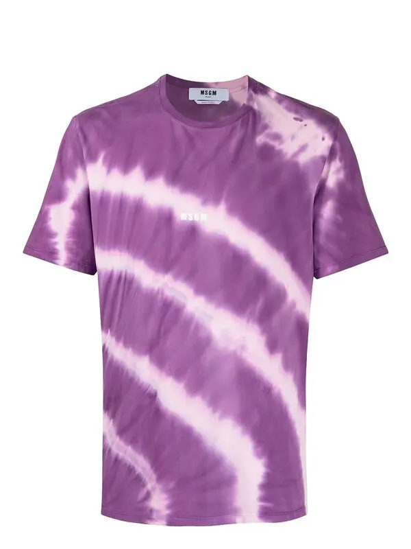 MSGM Tie-dye Print T-shirt - Purple
