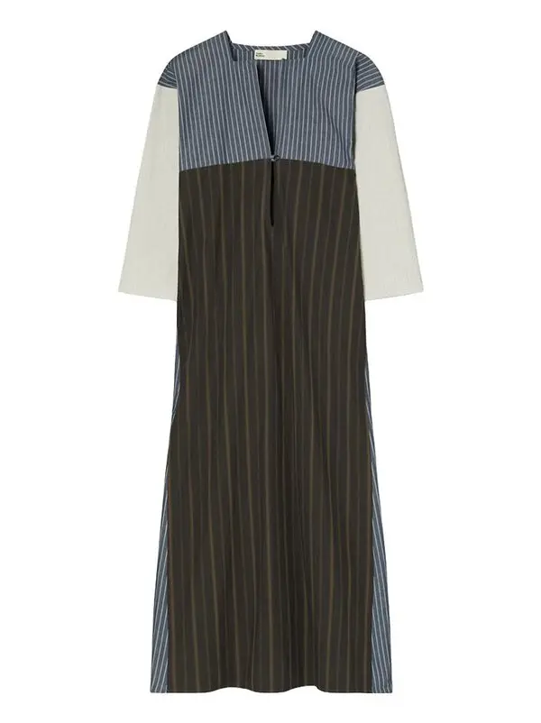 Tory Burch Striped Caftan - Navy/ivory