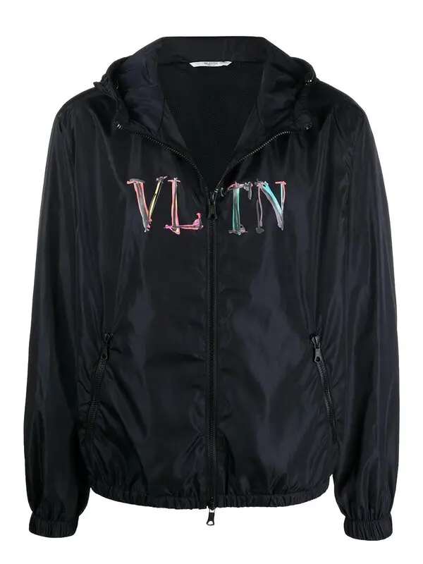 Valentino Garavani Vltn Hooded Jacket - Blue