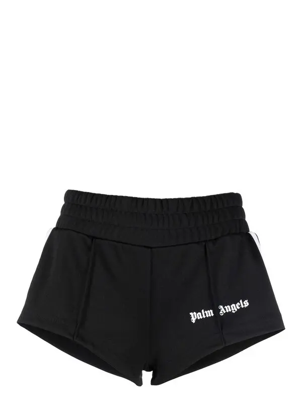 Palm Angels Logo-print Shorts - Black