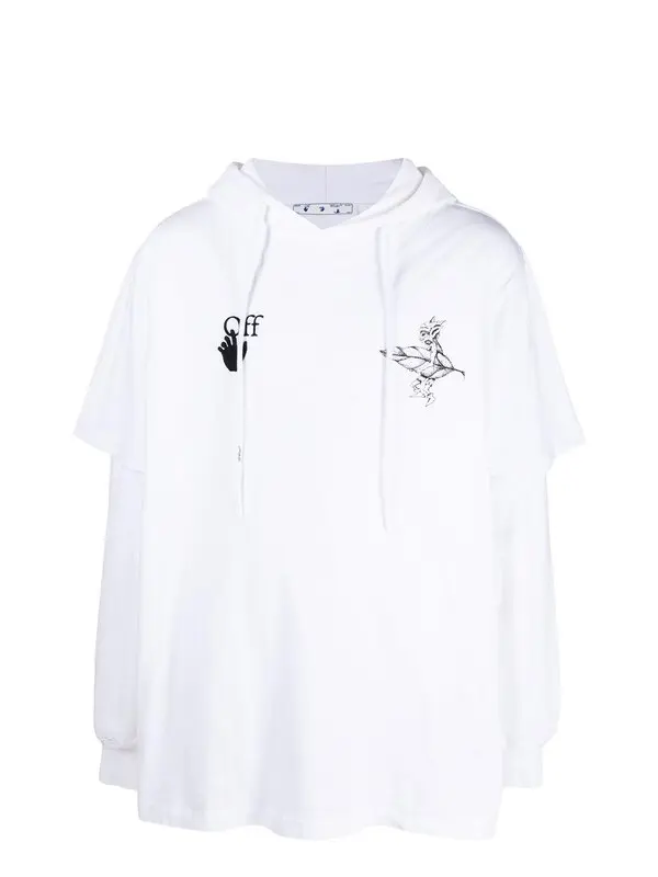 Off-White Graphic-print Hoodie - White