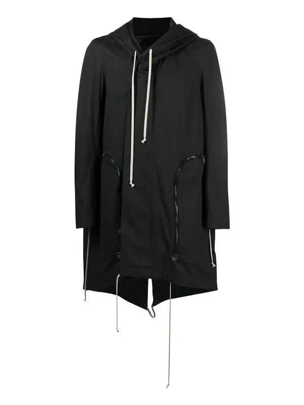 Rick Owens Oversized Hooded Parka - Black