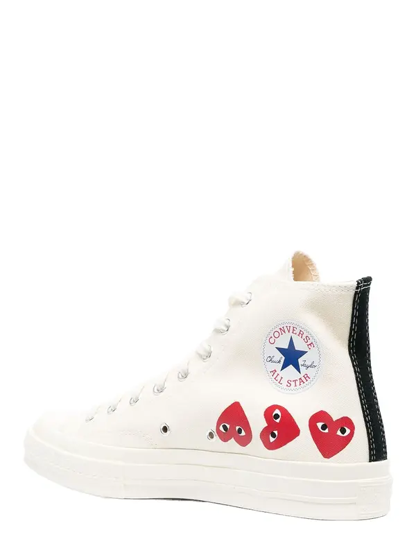 CONVERSE X COMME DES GARONS PLAY Chuck 70 Hi Multi Hearts Sneakers - Neutrals