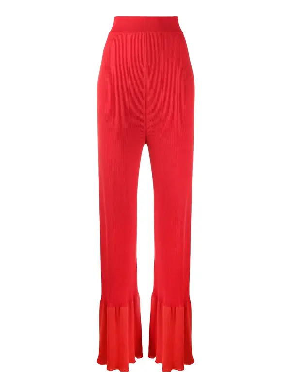 Stella McCartney Rib-knit Long-length Trousers - Red
