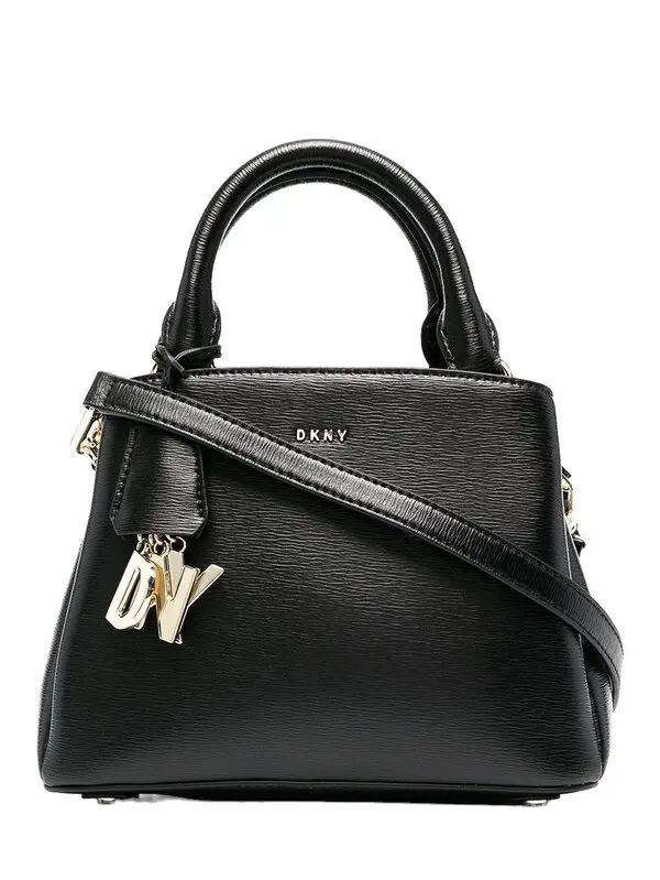 Dkny Paige Logo-charm Crossbody Bag - Black