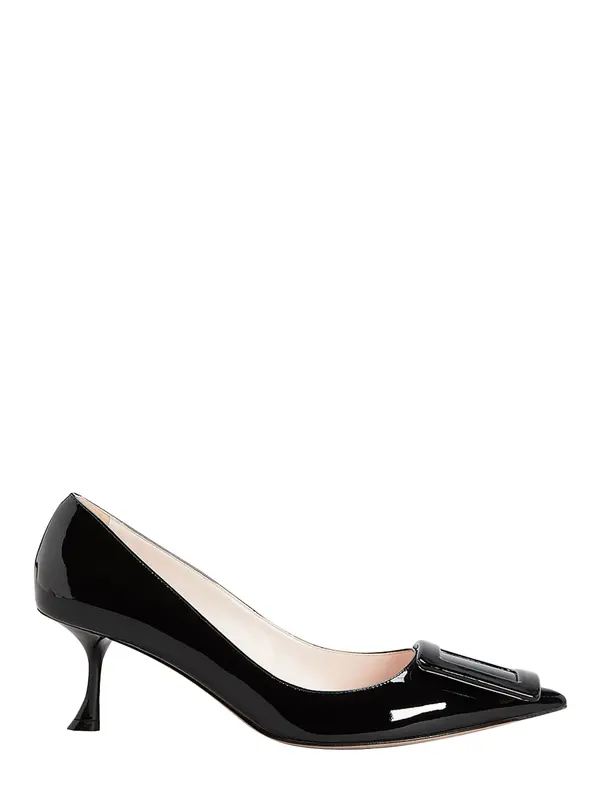 ROGER VIVIER 65mm Patent Leather Buckle Pumps - Black