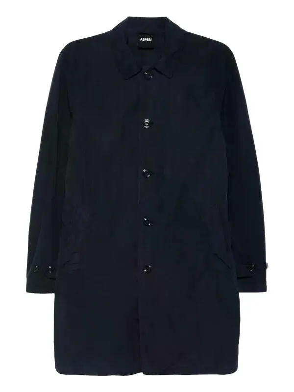 Aspesi Single-breasted Raincoat - Blue