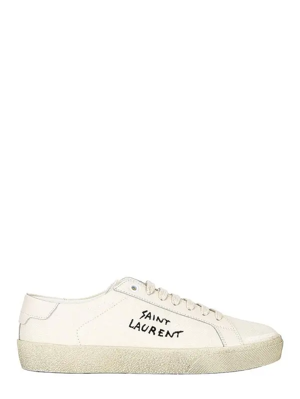 Saint Laurent Embroidered Sneakers - Panna