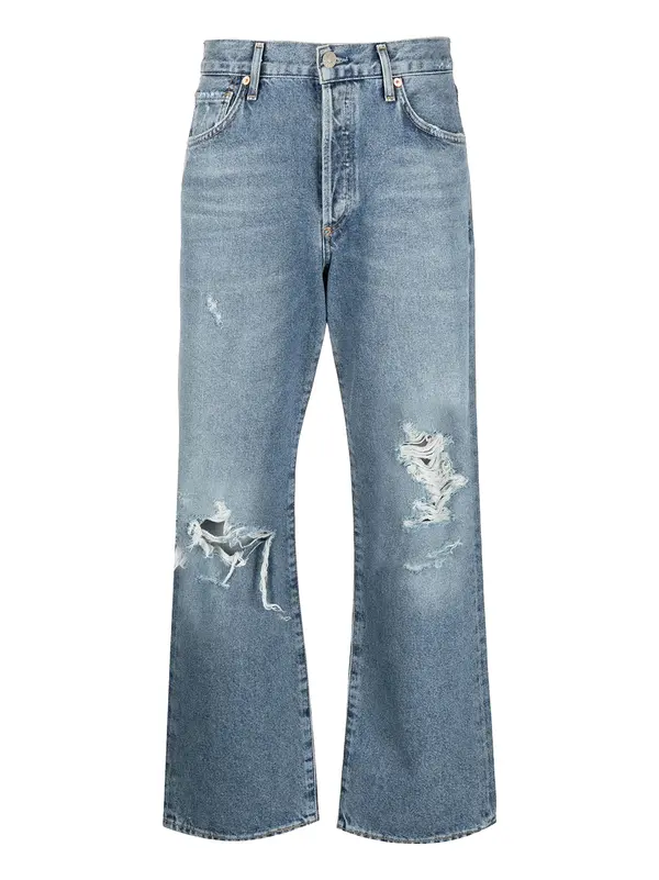 Citizens Of Humanity Distressed Cropped Jeans - Blue