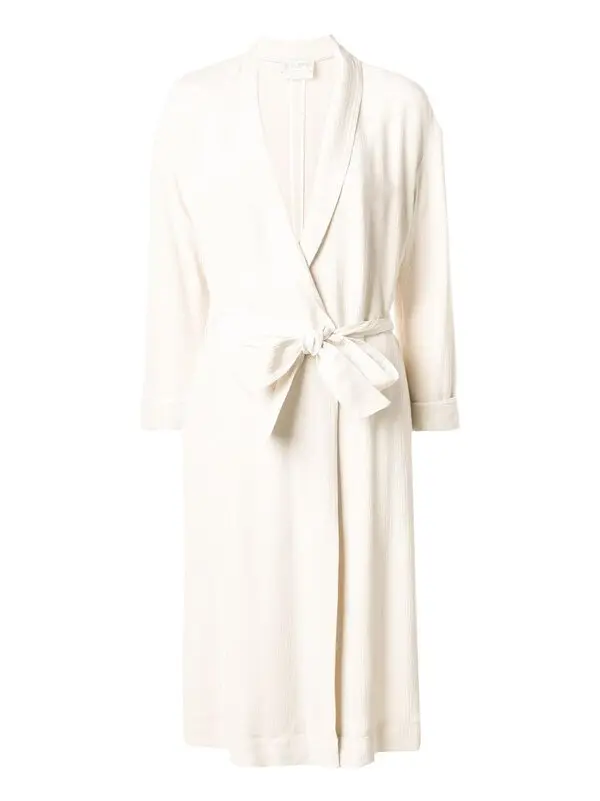 FORTE_FORTE Long Belted Coat - Neutrals