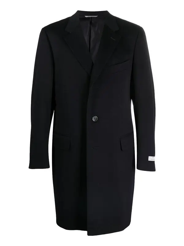 Canali Single-breasted Tailored Coat - Blue