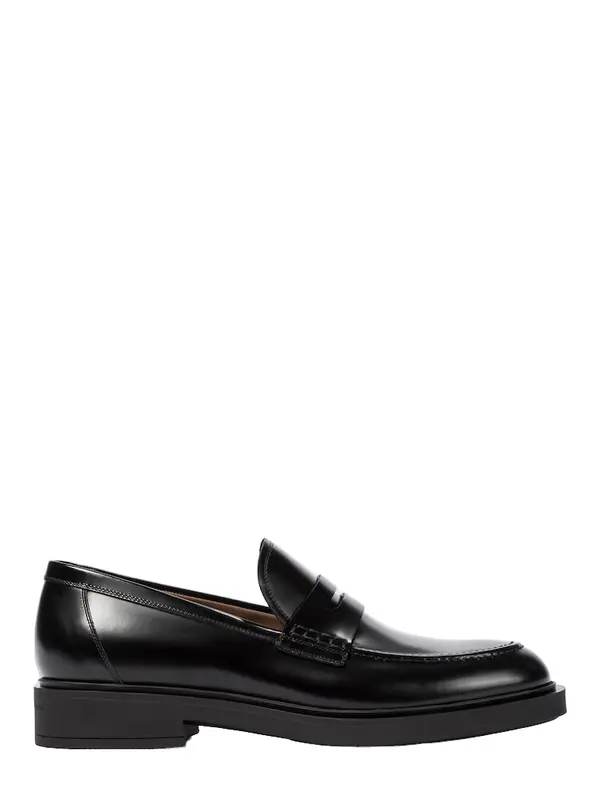 GIANVITO ROSSI Harris Leather Loafers - Black