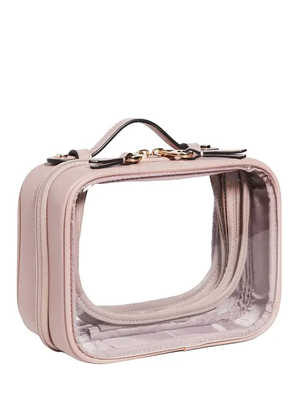 CALPAK Mini Clear Cosmetic Case - Mauve