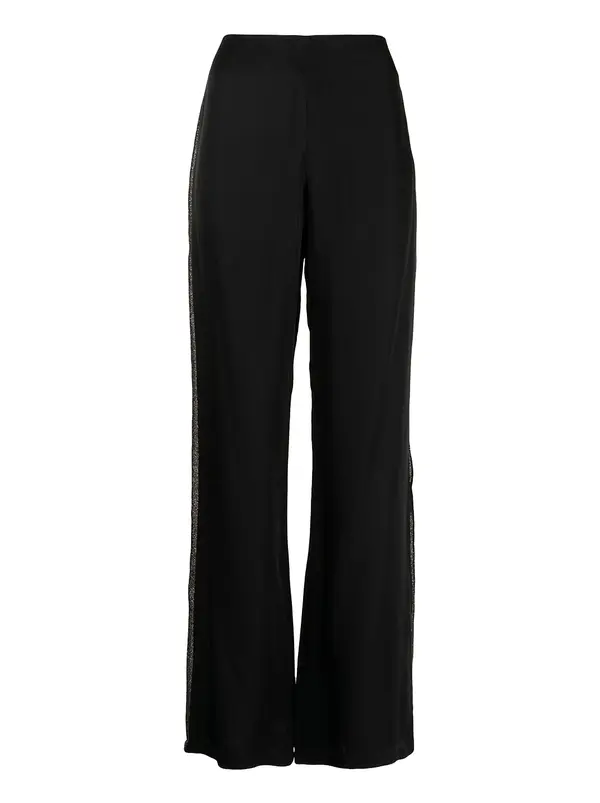 BARUNI X Ramadan Side-stripe Wide-leg Trousers - Black