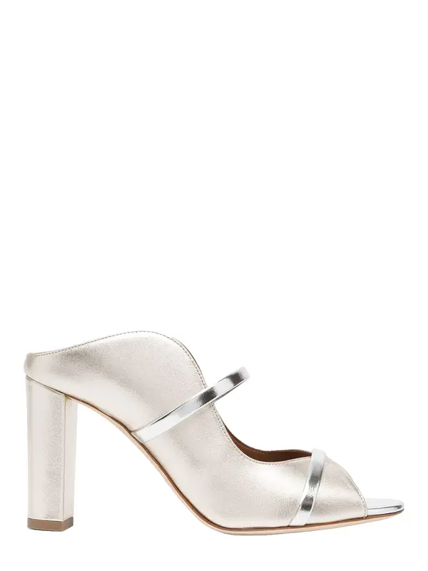 MALONE SOULIERS Peep-toe Slip-on Sandals - Silver