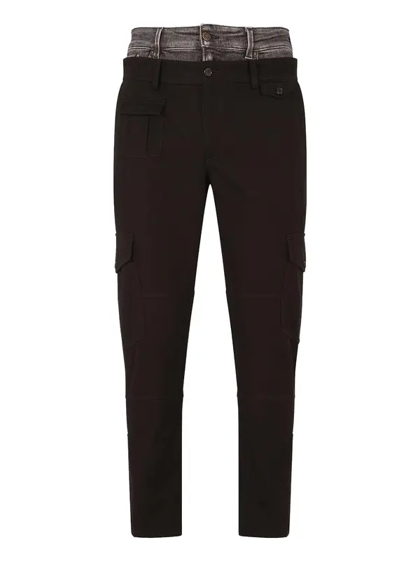 Dolce & Gabbana Double-waist Straight-leg Trousers - Black