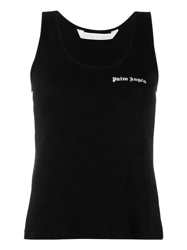Palm Angels Logo-print Tank Top - Black