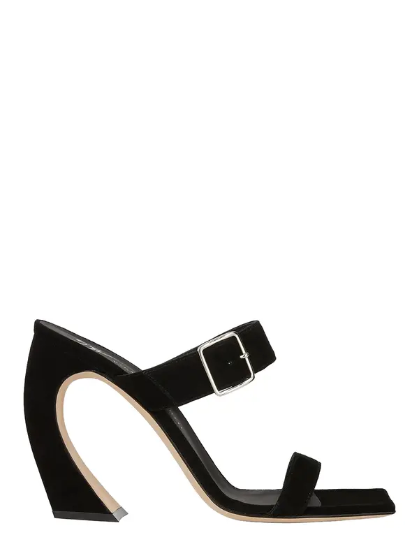 GIUSEPPE ZANOTTI Musa Suede Sandals - Black