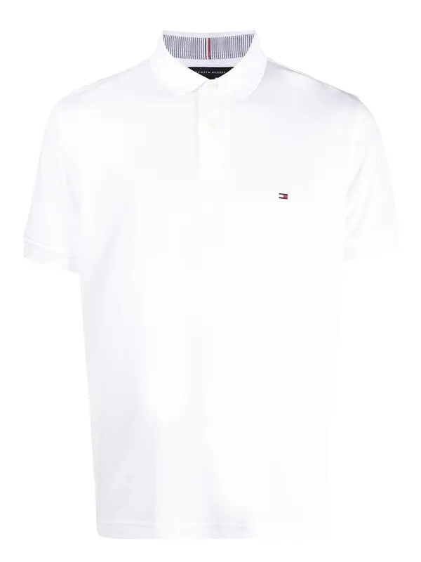 Tommy Hilfiger Logo-patch Polo Shirt - White