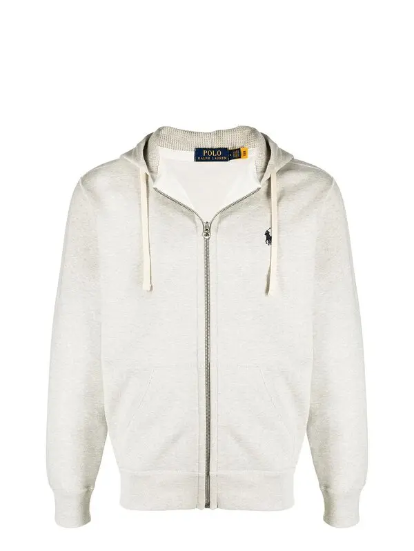 Polo Ralph Lauren Polo Pony Embroidery Zip-up Hoodie - Grey