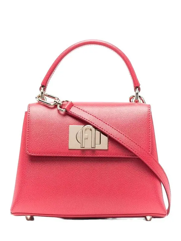 Furla 1927 Mini Leather Top Handle Bag - Red