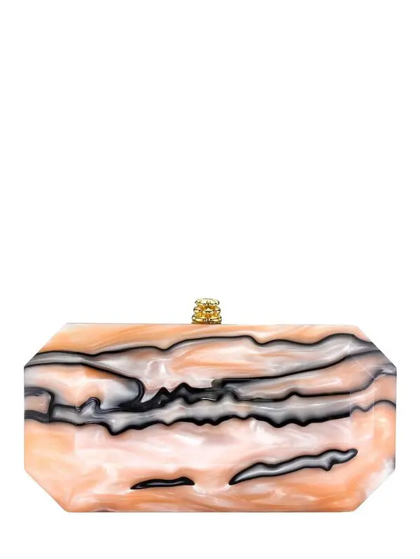 Tyler Ellis Small Perry Marbled Clutch - Orange