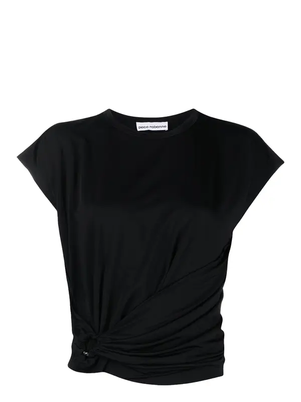 Rabanne Side-wrap T-shirt - Black