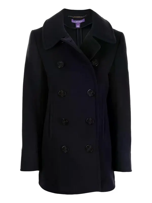 Ralph Lauren Double-breasted Short Coat - Blue