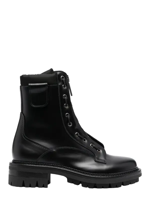 Dsquared2 Leather Zip-up Boots - Black