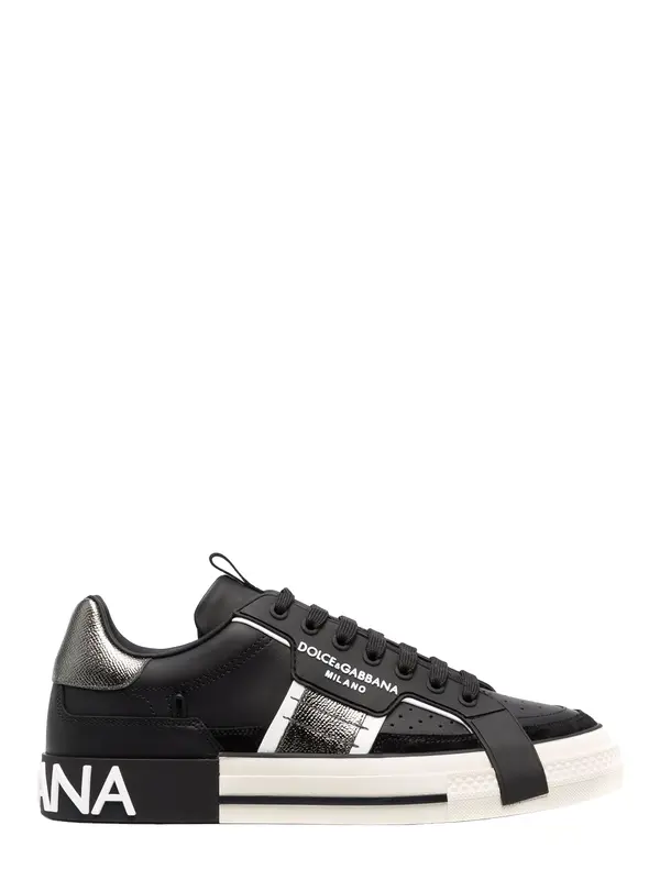 Dolce & Gabbana 2.zero Custom Leather Sneakers - Black